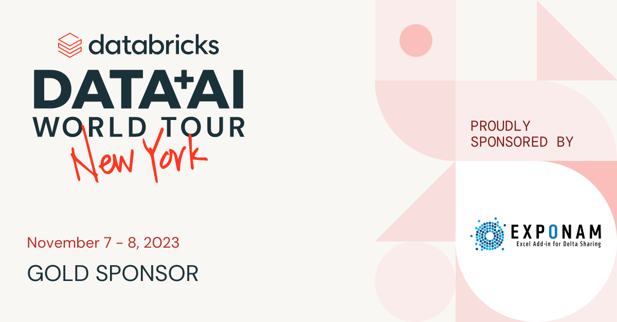 Exponam.Connect proud to be a Databricks Gold Sponsor | Exponam | Share ...